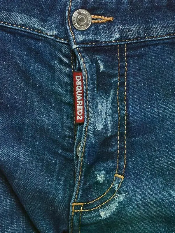 Dsquared2 Paint-splatter Distressed Slim-cut Jeans