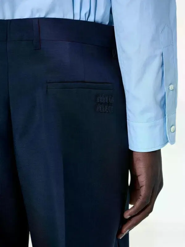 Miu Miu Pressed Crease Tailored Trousers