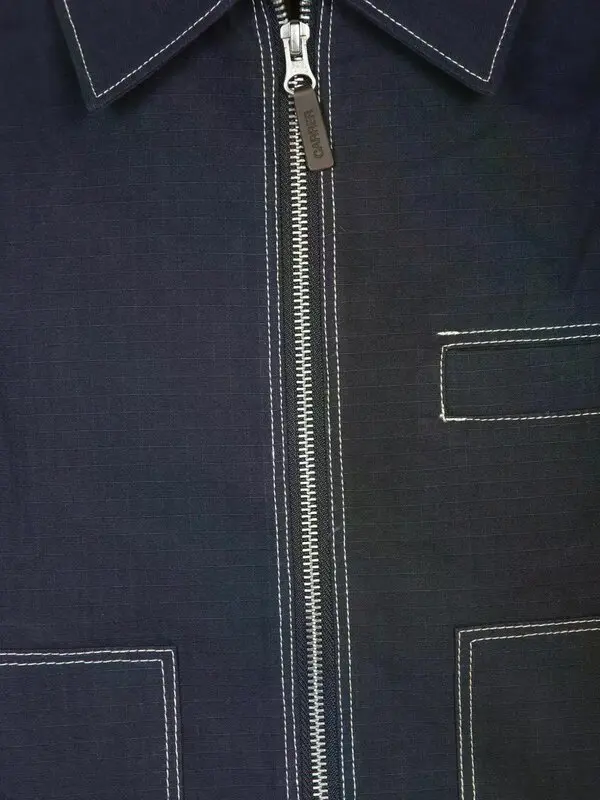 CARRER Contrast Stitch Zip-up Jacket