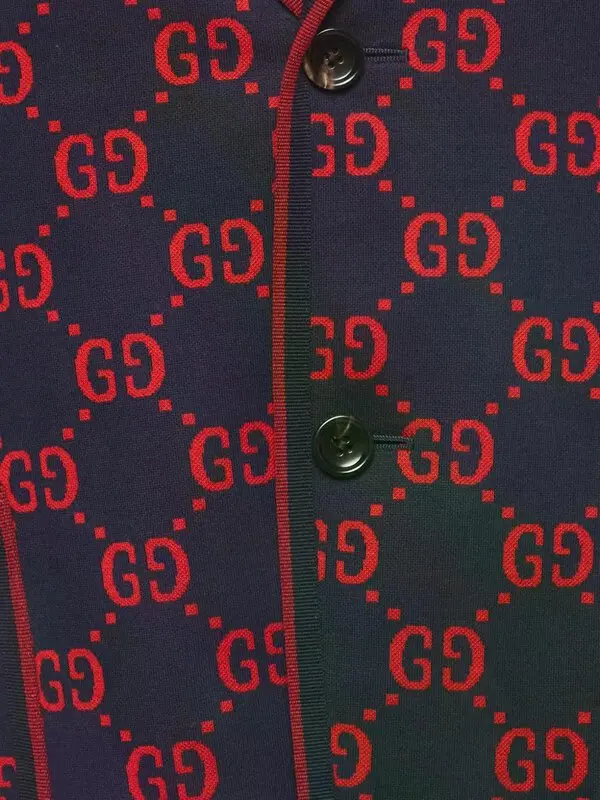 Gucci Gg Jacquard Knit Blazer