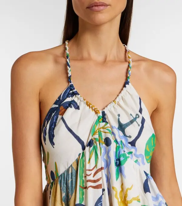 Velvet By Graham & Spencer Leyla Printed Cotton Midi Dress