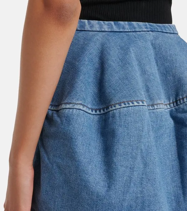 Loewe Double L Denim Mini Skirt