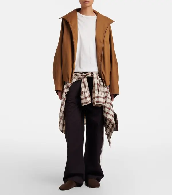 Citizens Of Humanity Aurora Cotton-blend Wide-leg Track Pants - Brown