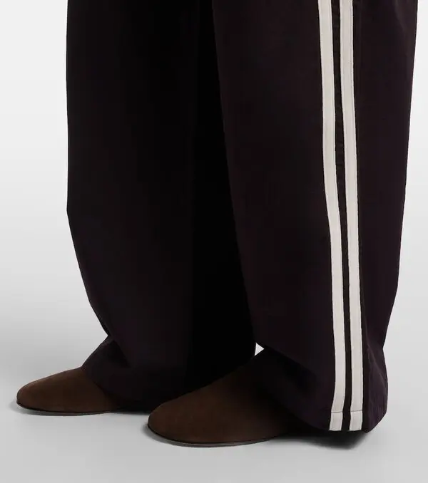 Citizens Of Humanity Aurora Cotton-blend Wide-leg Track Pants - Brown