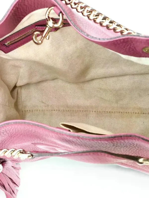 Gucci Soho Chain Strap Leather Medium Shoulder Bag - Pink