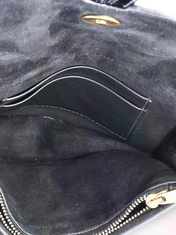 Dior Saddle Rectangular Patent Belt Bag - Black