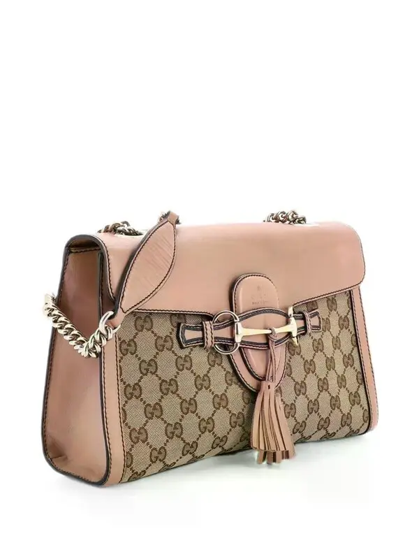 Gucci Gg Canvas And Leather Medium Shoulder Bag