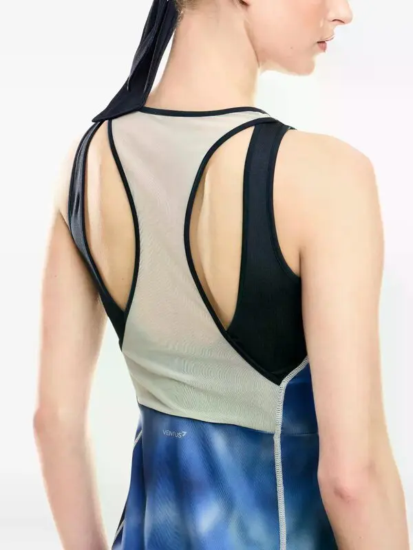 EA7 Emporio Armani Abstract Print Tennis Dress