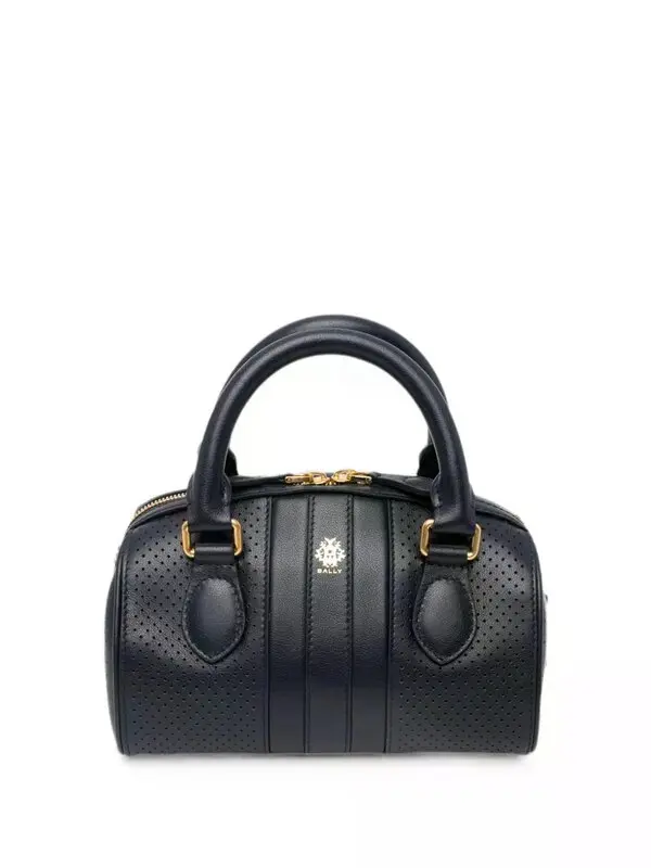 Bally Perforated Leather Tote Bag - Blue