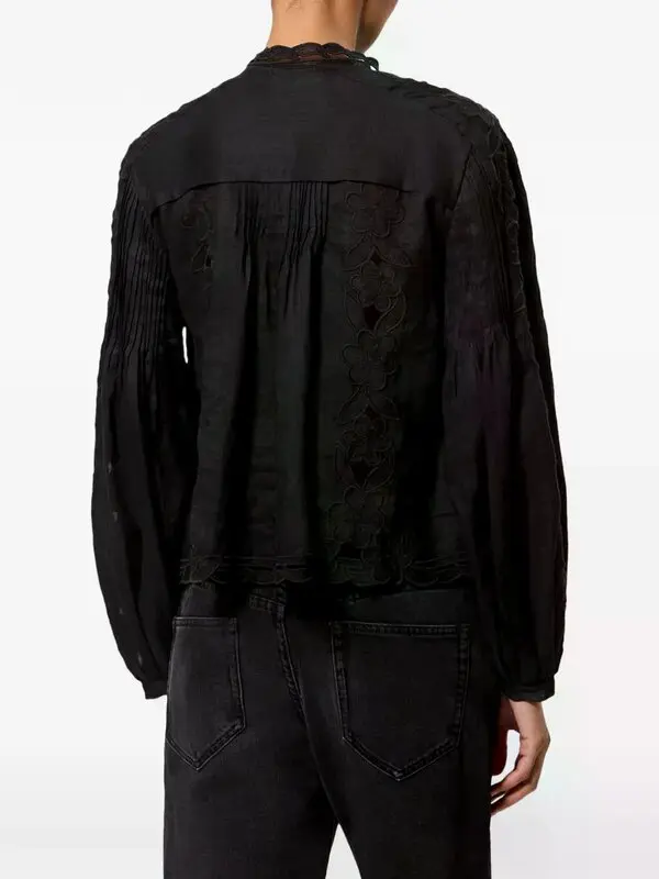 Isabel Marant Étoile Rubra Ramie Broderie Anglaise Blouse - Black
