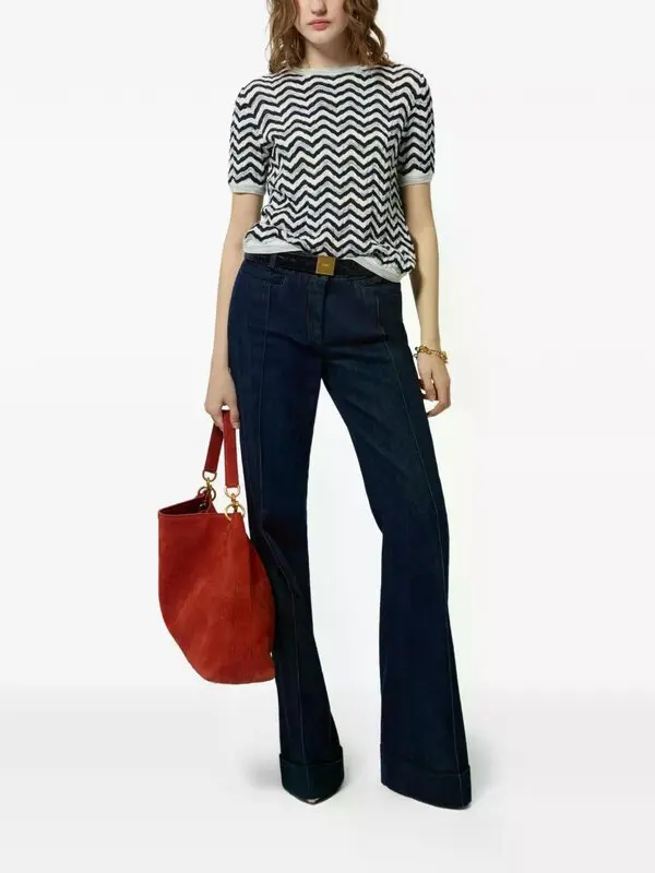 Missoni Zigzag Knit Short-sleeve Sweater