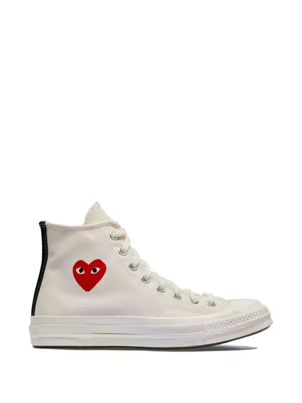 Play Comme Des Garcon X Converse Heart Hi-top Sneakers - Neutrals