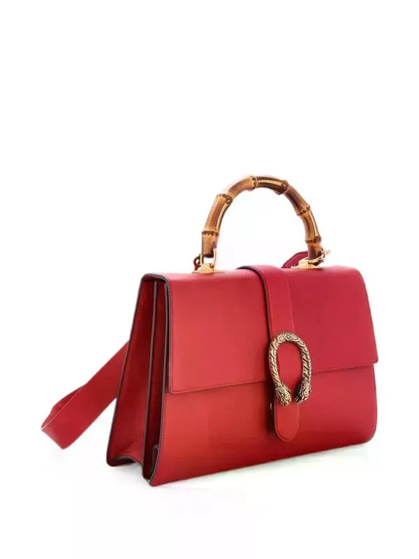 Gucci Dionysus Bamboo Top Handle Bag Leather Large Satchel