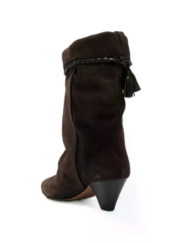 Isabel Marant Étoile Dalby Tassel Detail Braided Trim Boots - Brown
