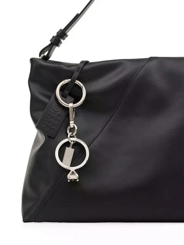 MAISON MARGIELA Polished Palladium Solitaire Ring Clip Keyring