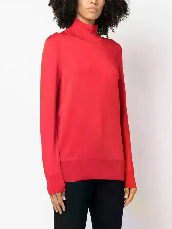TOM FORD Silk Roll-neck Jumper - Red