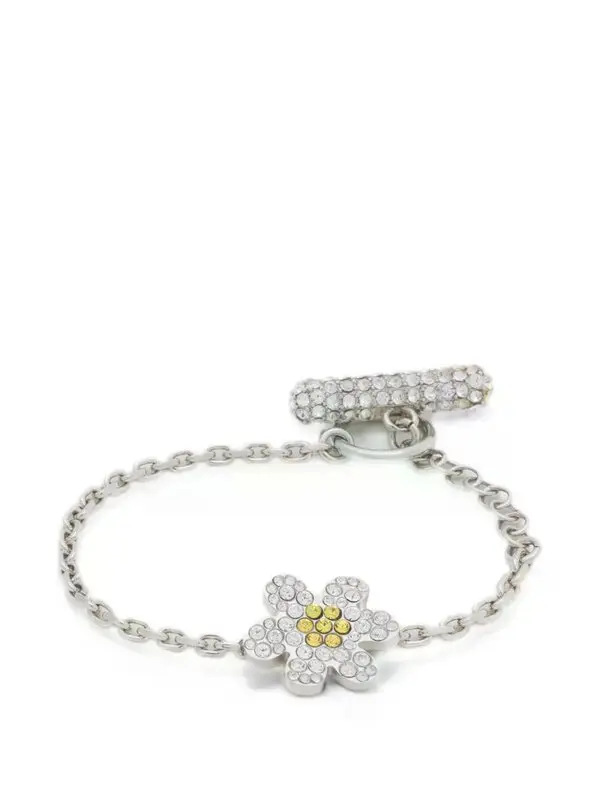 Marni Rhinestone Daisy Chain Bracelet - Silver