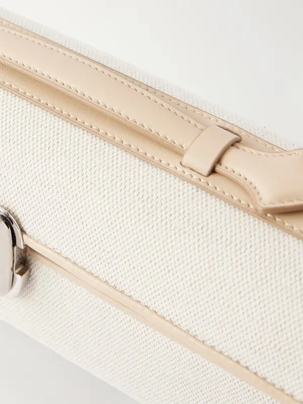 Savette Slim Symmetry Clutch In Canvas And Leather