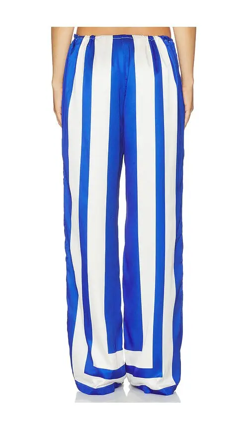 SNDYS. Lyra Stripe Satin Wide Leg Trousers
