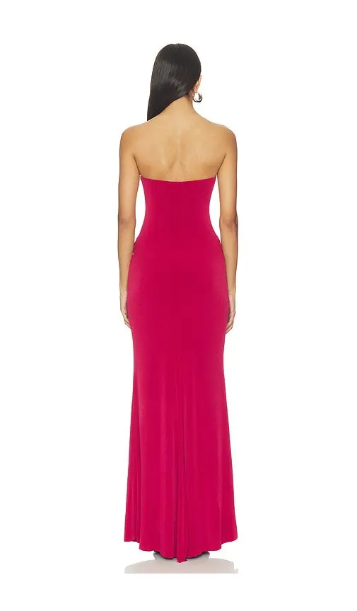 BANANHOT Elice Strapless Maxi Dress - Red