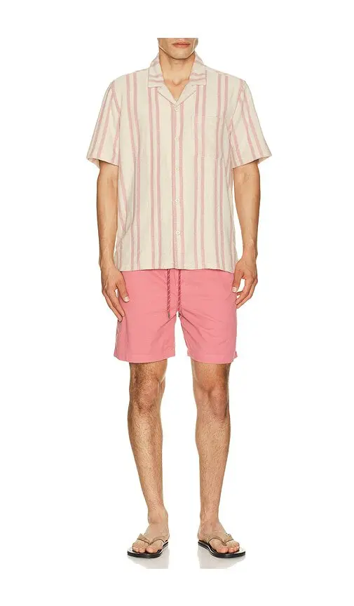 Faherty Brand Short Sleeve Cabana Towel Terry Shirt In . Also - Pink