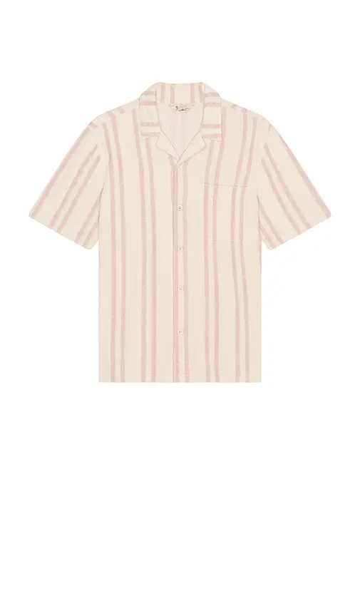 Faherty Brand Short Sleeve Cabana Towel Terry Shirt In . Also - Pink