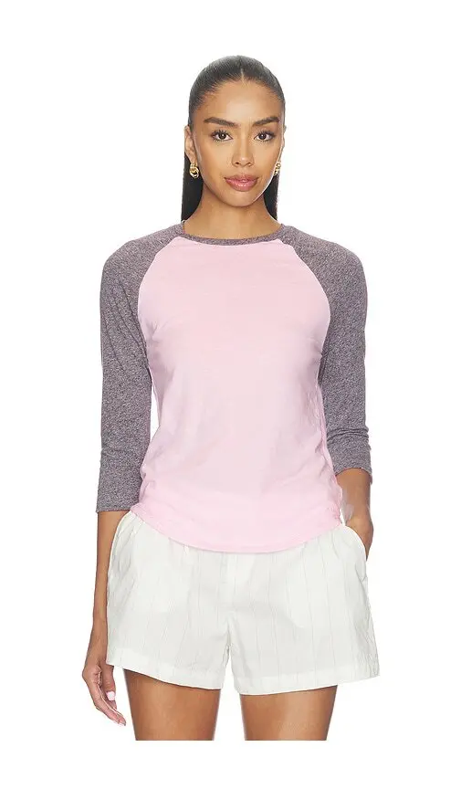 Michael Lauren X Revolve Katya Raglan 3/4 Sleeve Tee - Multi
