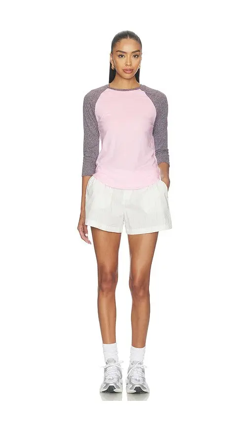 Michael Lauren Katya Raglan 3/4 Sleeve Tee