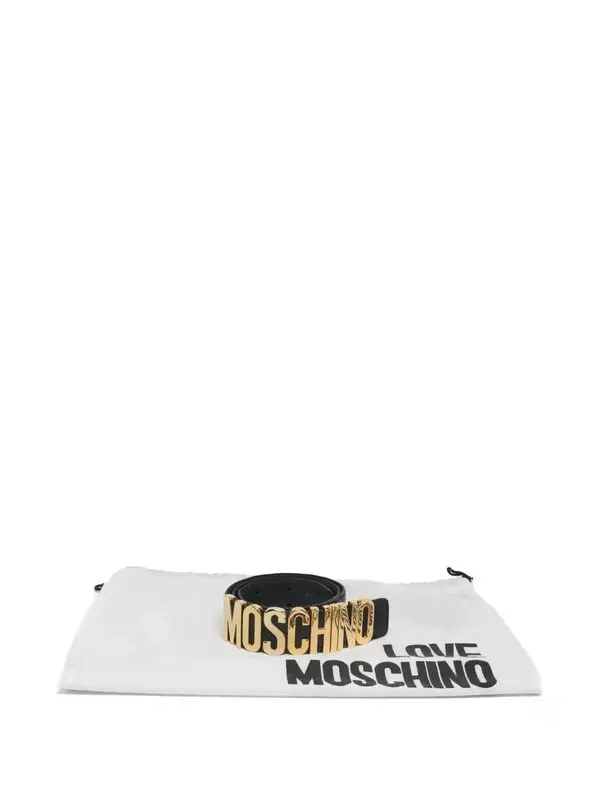 Moschino Logo Plaque Waist Belt