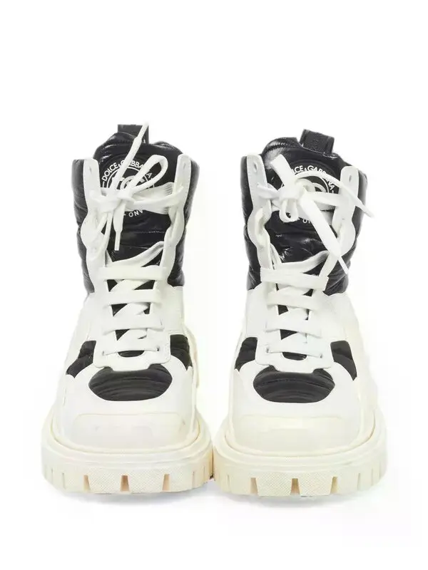 Dolce & Gabbana Lace-up Leather Combat Boots