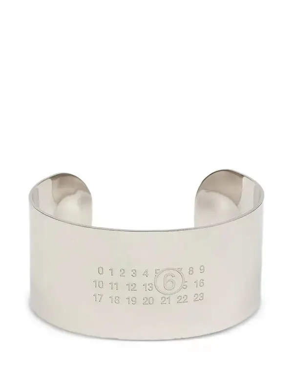 MAISON MARGIELA Tone Numeric Signature Cuff Bracelet - Silver