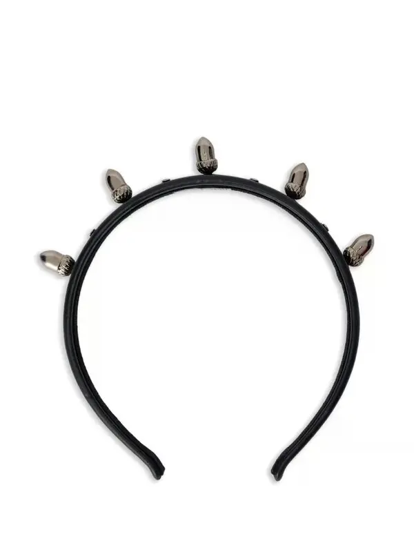 Red Valentino Acorn Stud Headband - Black