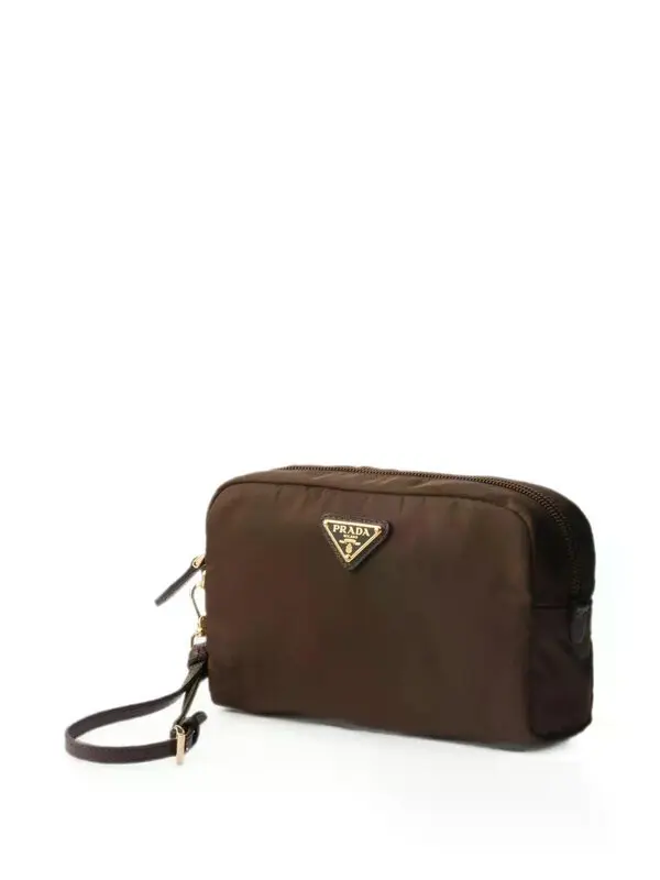 Prada Re-nylon Pouch With Enameled Triangle Logo
