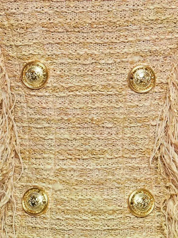 Balmain Fringed Halterneck Mini Dress