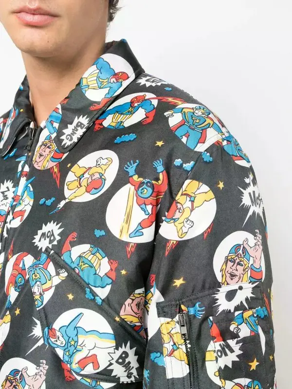 Moschino Graphic Print Bomber Jacket