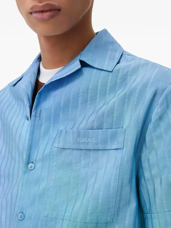 Versace Jacquard Cotton-silk Regular Shirt