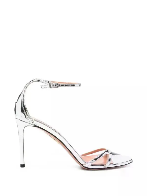AQUAZZURA Nuda Metallic Heeled Sandals