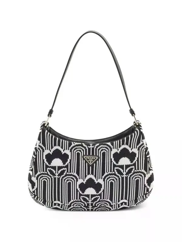 Prada Geometric Knit Shoulder Bag