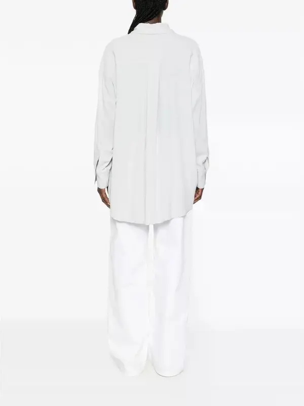 Fabiana Filippi Long Sleeve Shirt With Chain Embellishment - Grey