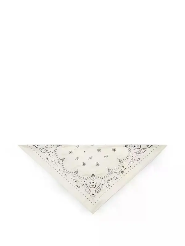 Tory Burch Beaded Bandana Triangle Scarf - Neutrals