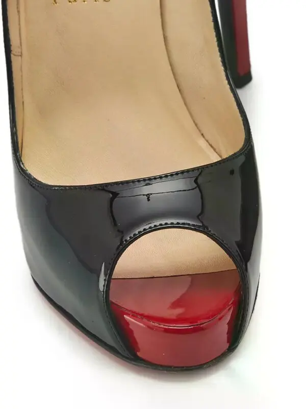 CHRISTIAN LOUBOUTIN Patent Leather Peep-toe Pumps