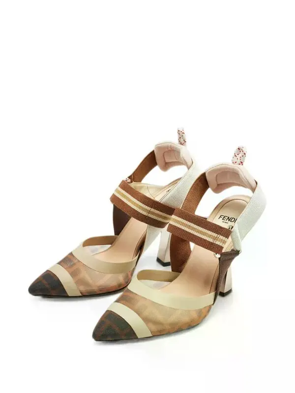 Fendi Colibri Two-tone Slingback Heeled Pumps