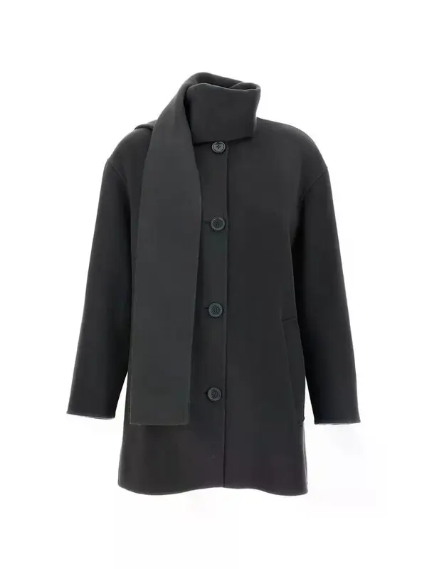 Max Mara Wool Coat With Scarf Detail