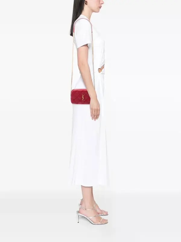 Saint Laurent Becky Double Zip Crossbody Bag - Red