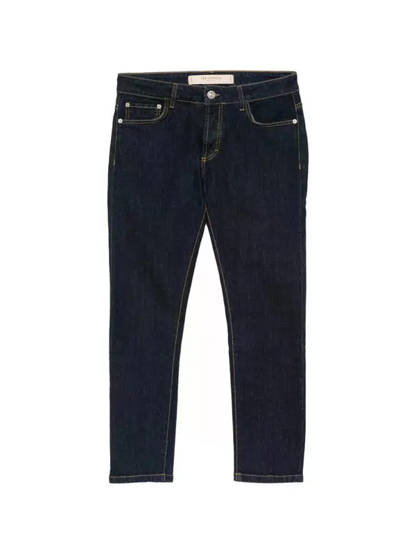 YES LONDON Logo Plaque Slim-fit Jeans