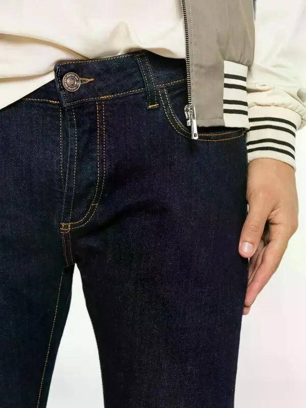 YES LONDON Logo Plaque Slim-fit Jeans