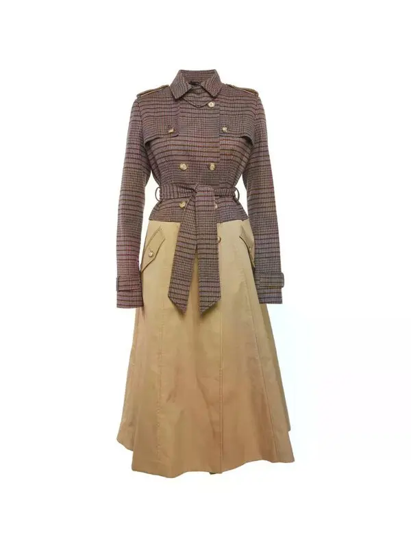 Gabriela Hearst Checked Double-breasted Trench Coat - Brown