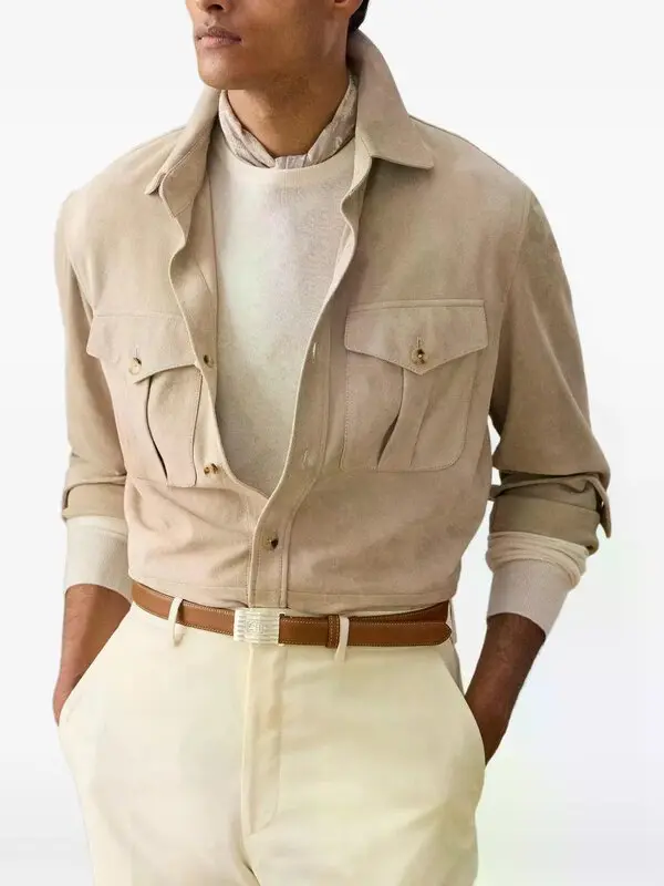 Ralph Lauren Purple Label Purple Label Cargo-pocket Suede Jacket