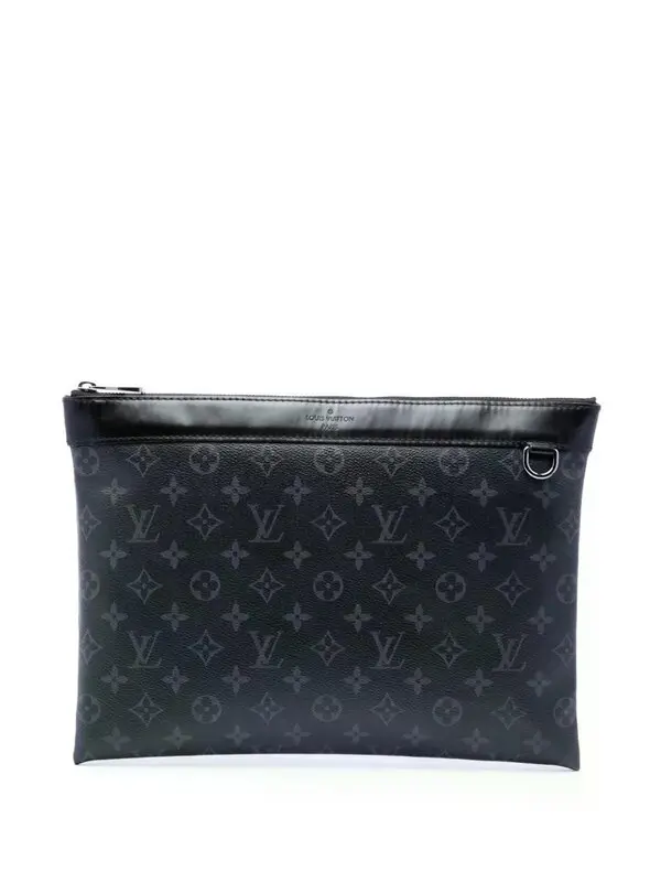 LOUIS VUITTON Monogram Eclipse Discovery Pochette Gm Clutch Bag