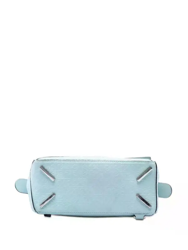 Loewe Small Anagram Embossed Calfskin Puzzle Satchel - Blue